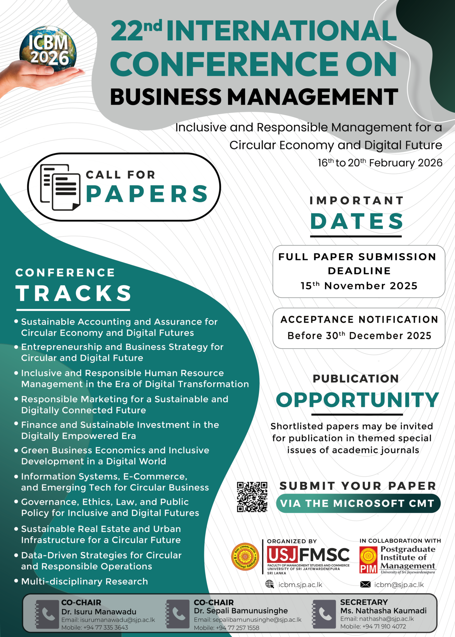 Main Conference – ICBM 2026